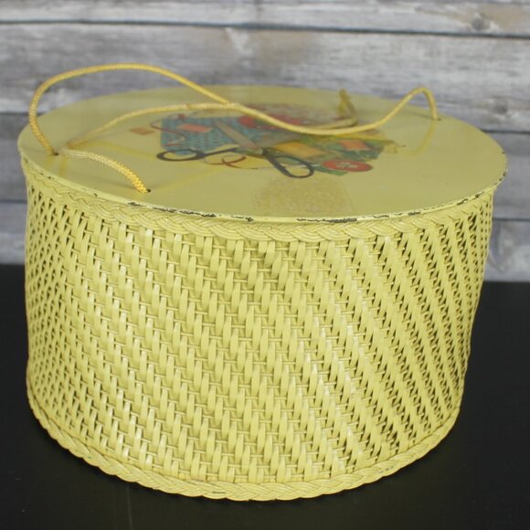 Princess | Storage & Organization | Princess Yellow Wicker Wood Round ...